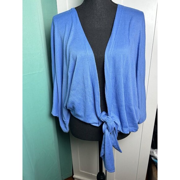 ONE WORLD | Tops | One World Womens Boho Open Front Wtie Crochet Lace ...